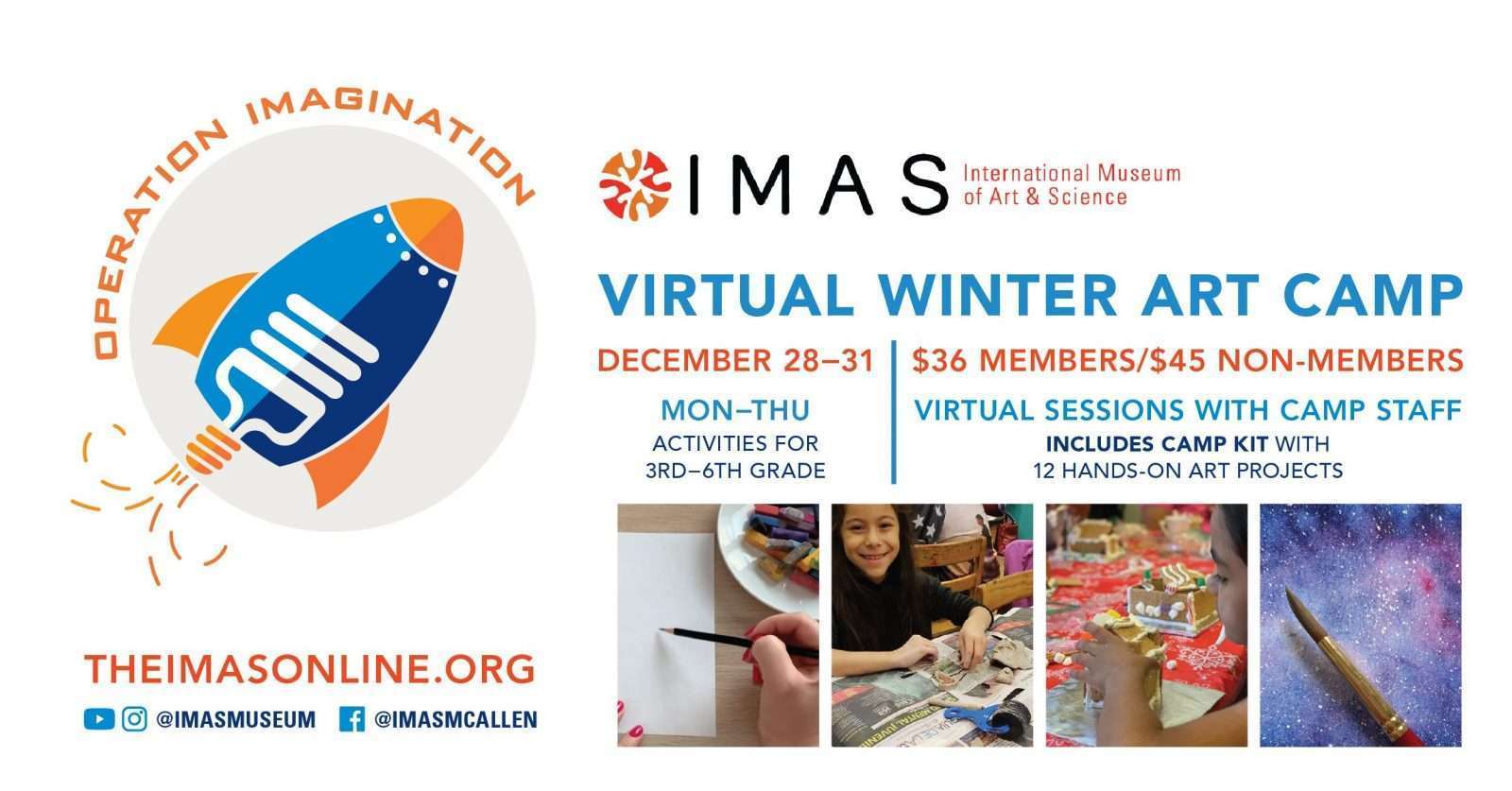 Virtual Winter Art Camp at IMAS: Operation Imagination Camp - IMAS