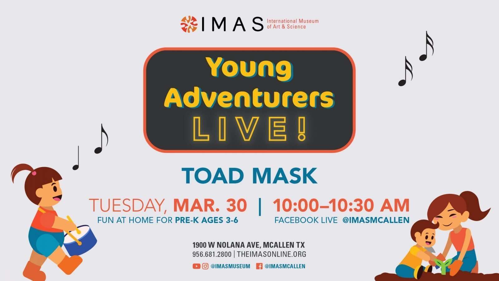 Young Adventurers: Toad Masks - IMAS
